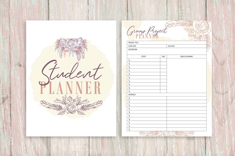 Student Planner Printable - Academic Planner - College or University ...