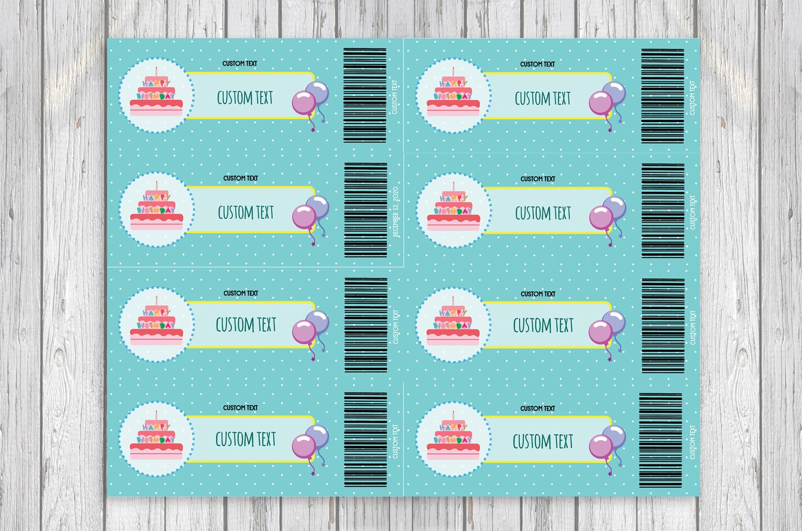 Printable Coupon Book Birthday Cake Themed Gift Editable - Etsy