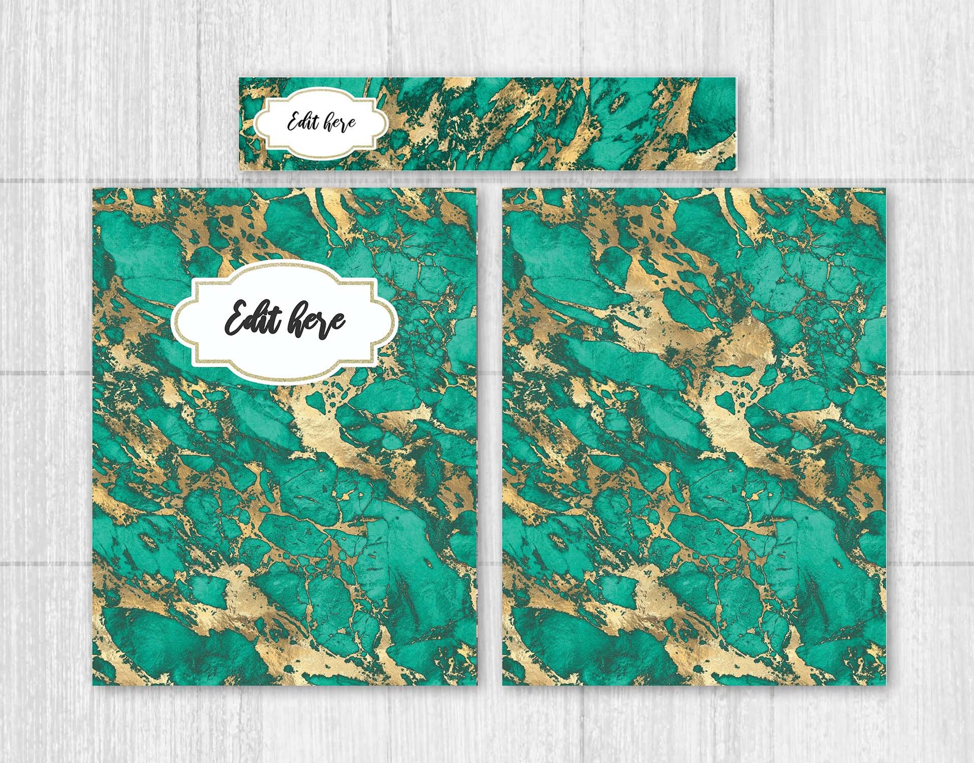 Planner Cover Printable Modern Marble Design Editable | Etsy