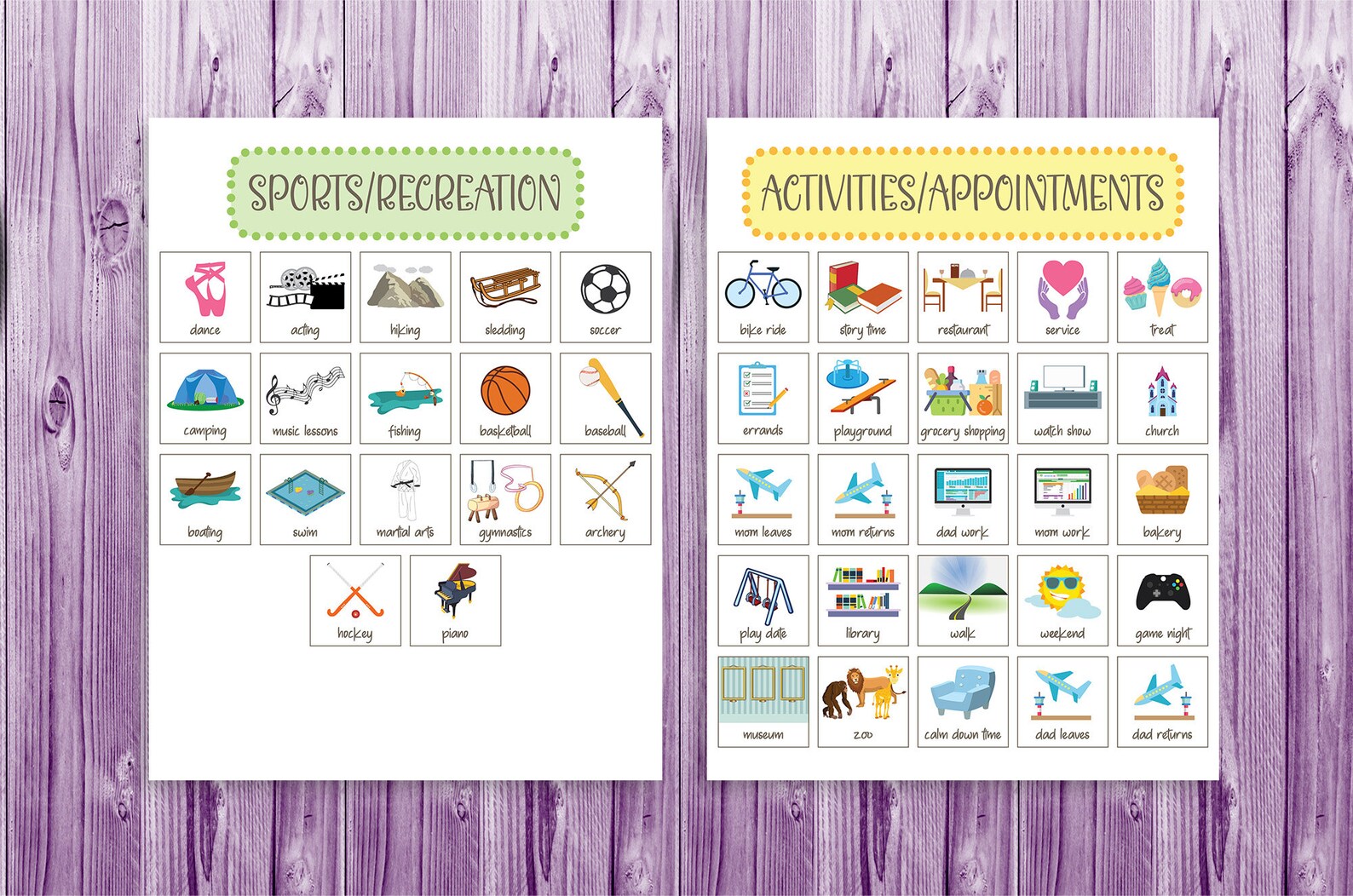 Kids Visual Schedule Daily Routine Activity Cards and Chore | Etsy