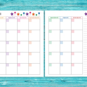 Homeschool Planner - Undated Monthly Calendar for Planning Out Your ...