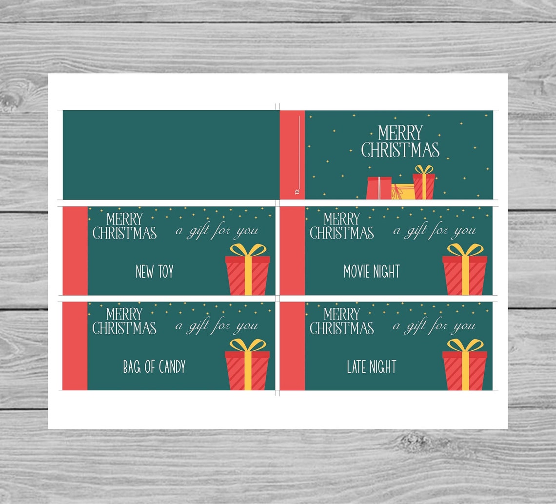 Printable Coupon Book Christmas Gift Editable Coupon Book Template ...