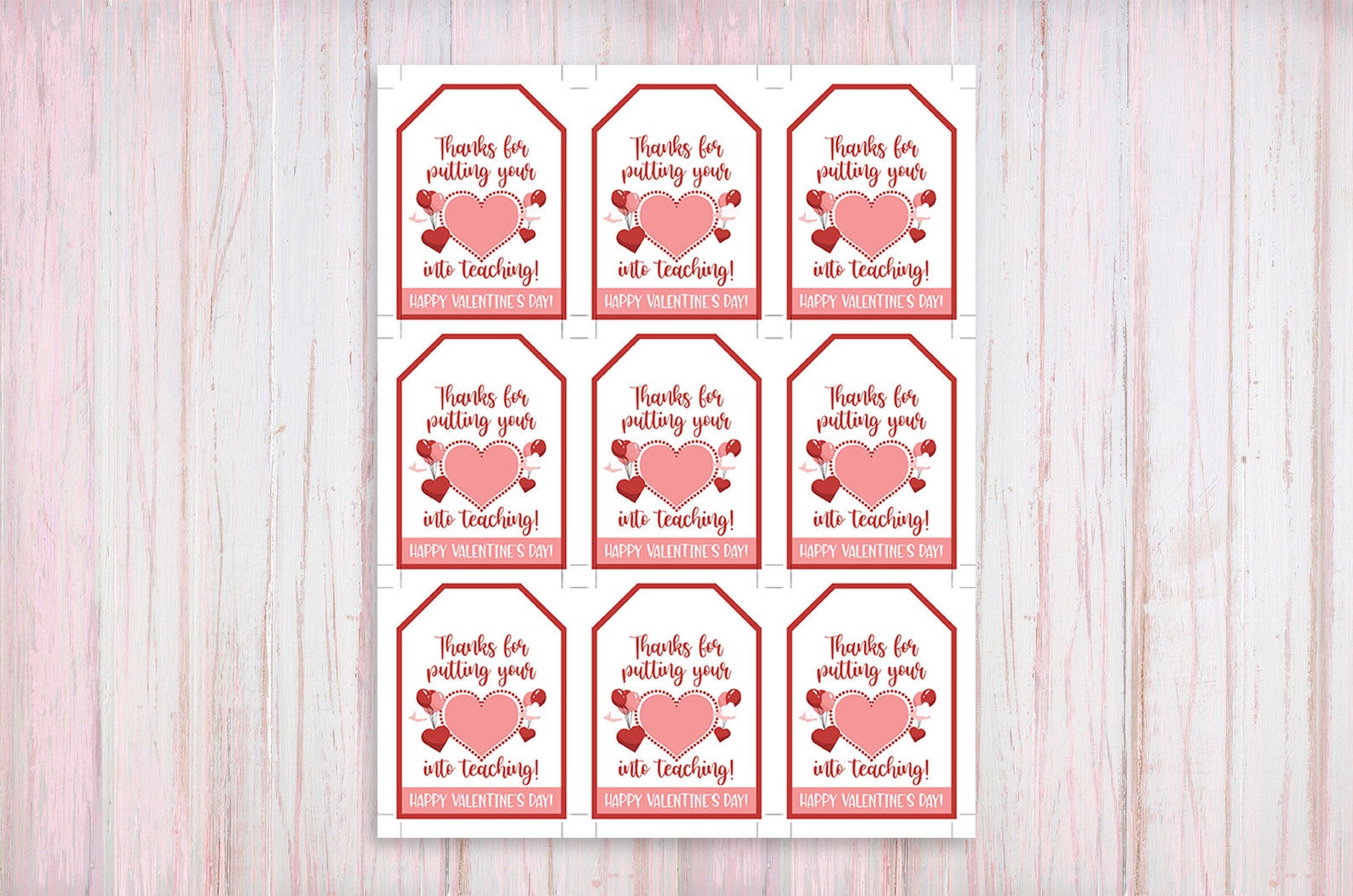 Teacher Appreciation Printables - Candy Heart Holder - Thank You Gift ...