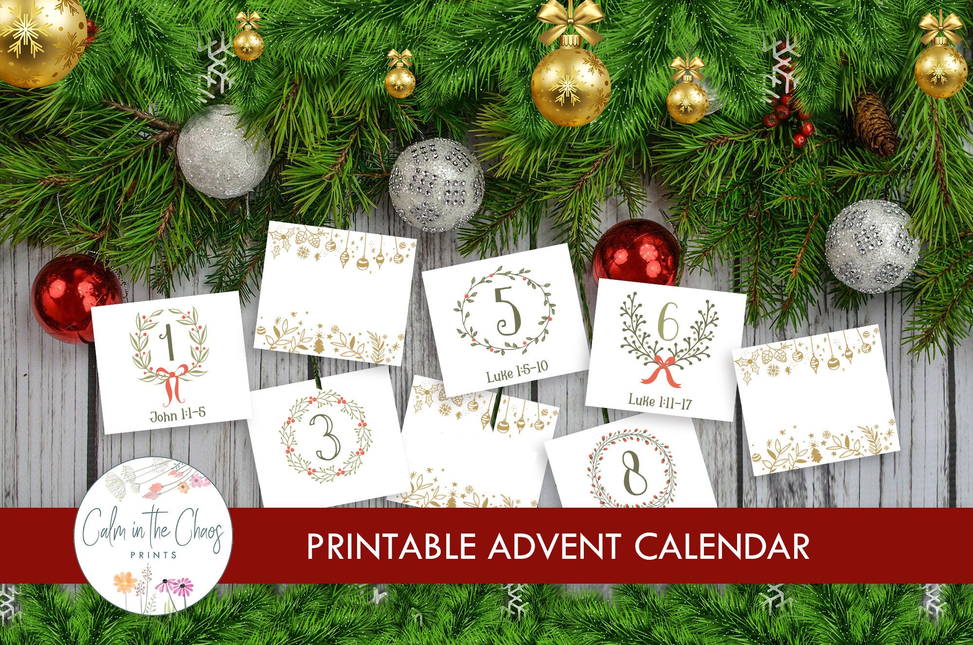 Printable Advent Calendar - Countdown to Christmas - 25 Scripture ...