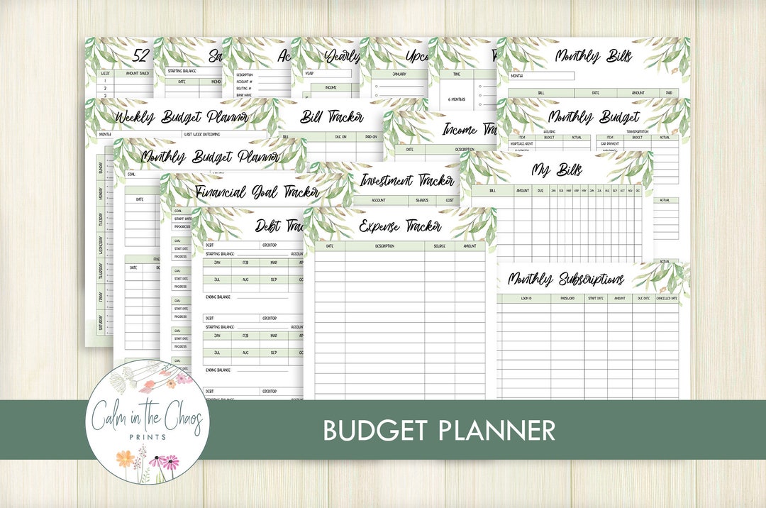 Budget Planner Printable - A Complete Financial Planner With Pages for ...