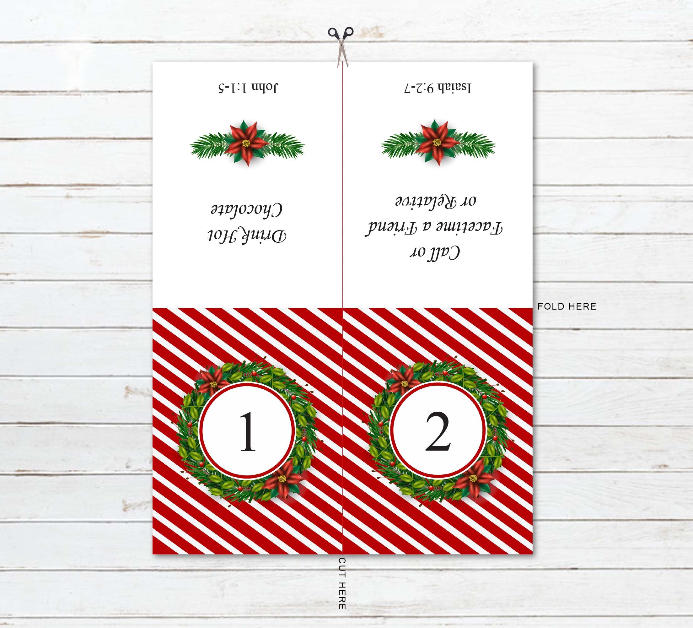 Printable Advent Calendar - Countdown to Christmas With 25 Scripture ...