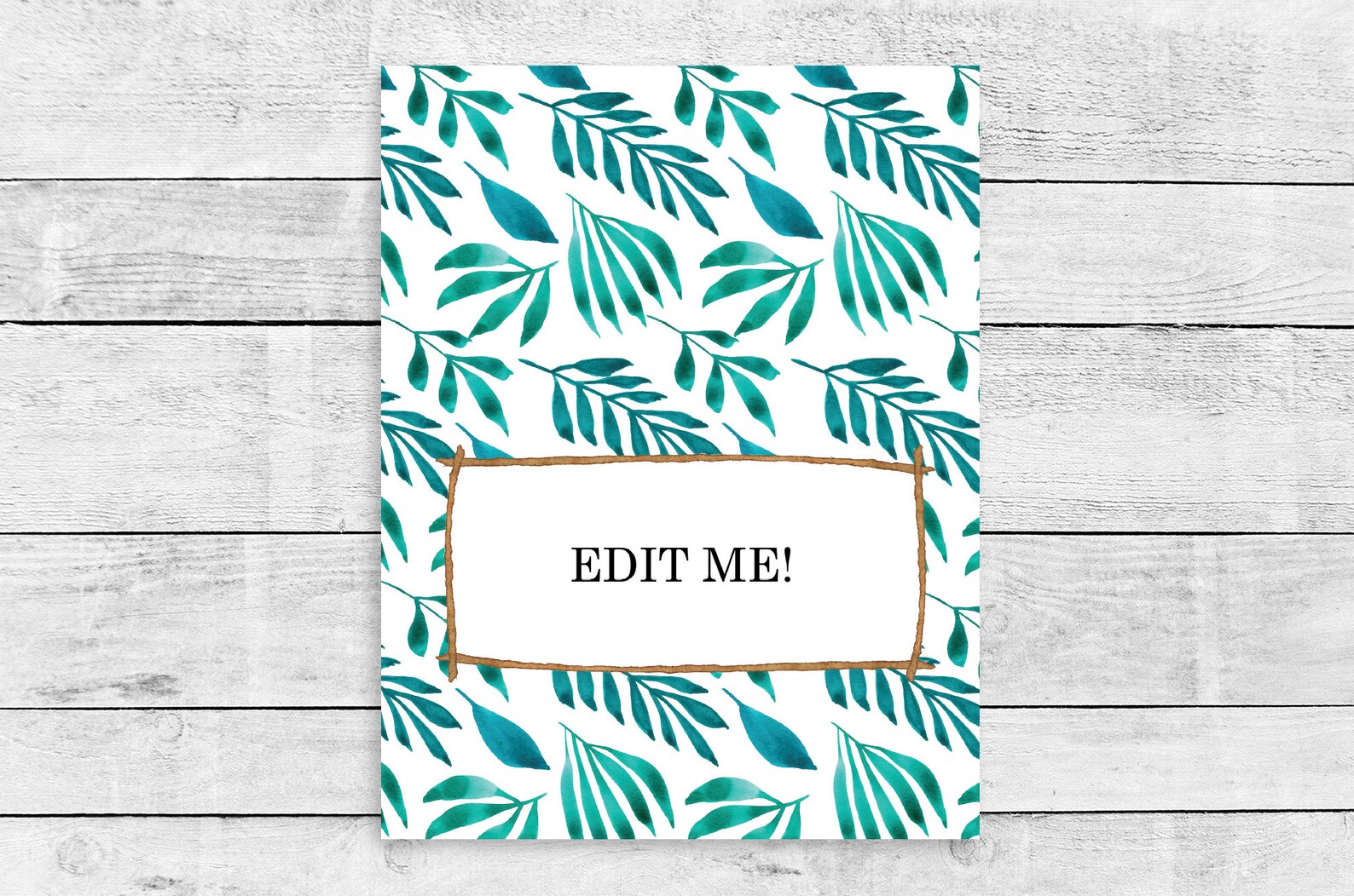 Planner Cover Printable Beautiful Floral and Leaves Design - Etsy