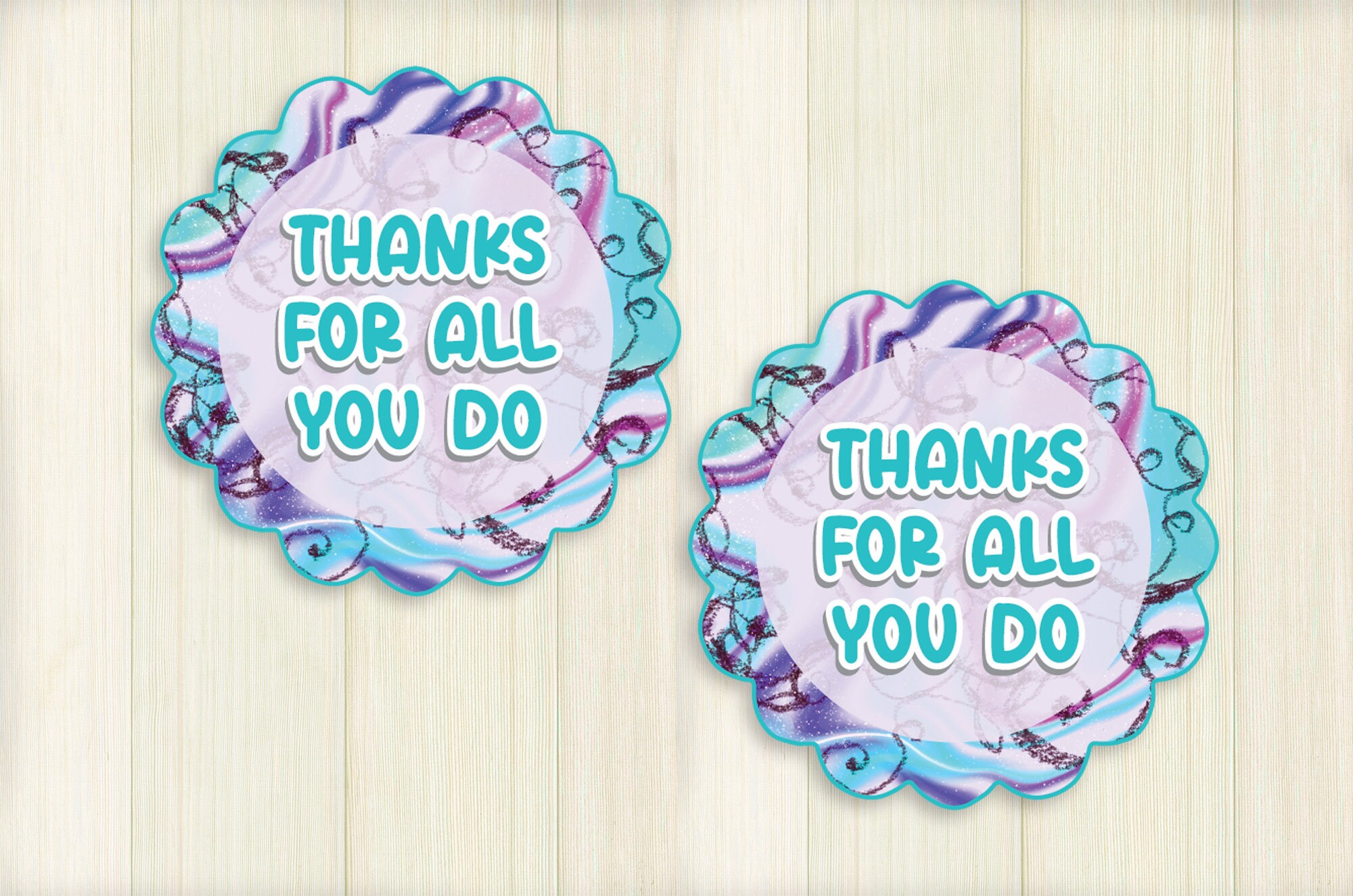 Teacher Appreciation Cupcake Toppers Thank You Cookie Tag Printable Set