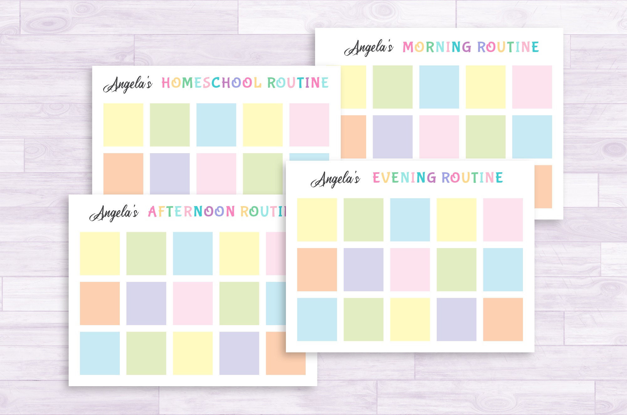 Daily Activity and Chore Chart for Kids - Kids Visual Schedule ...