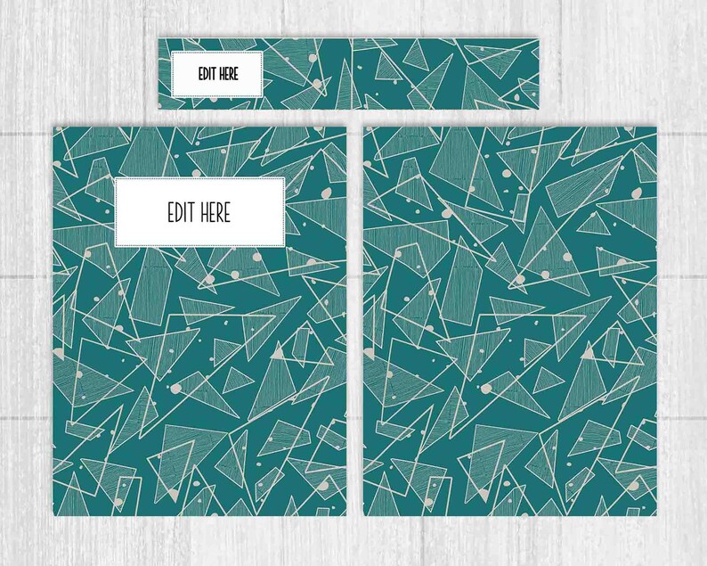 Planner Cover Printable Modern Geometric Designs Editable - Etsy