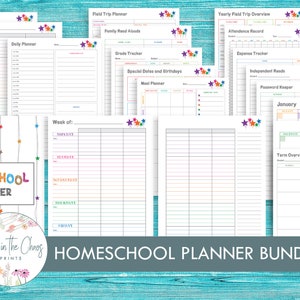 Homeschool Planner Bundle Home School Teacher Planner - Etsy