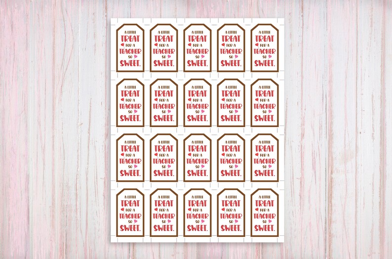 Teacher Appreciation Printables - A Little Treat for a Teacher so Sweet ...