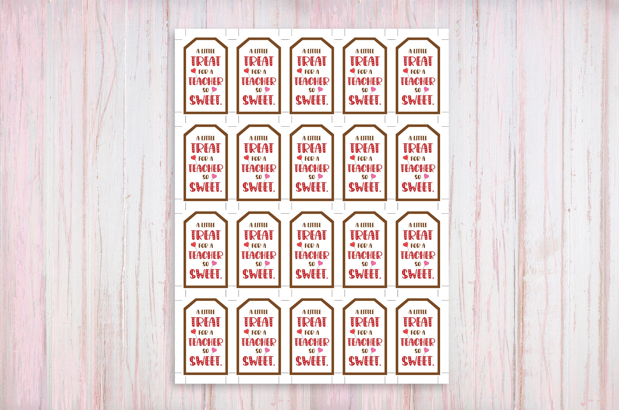 Teacher Appreciation Printables - A Little Treat for a Teacher so Sweet ...