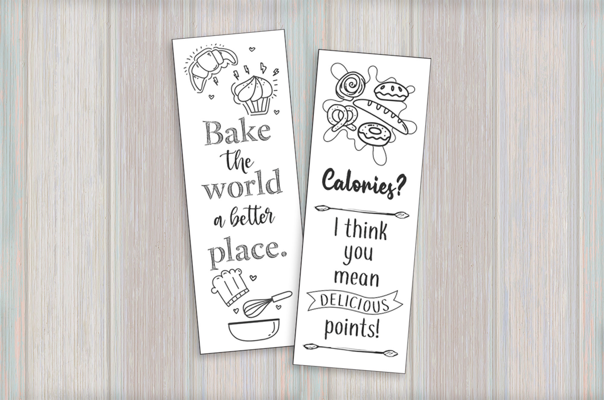Dessert Bookmark Printable