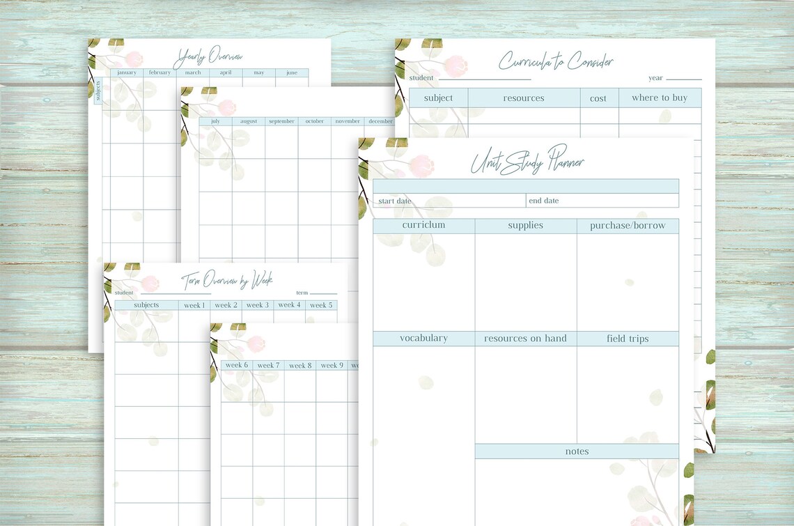 Homeschool Planner Bundle Editable and Printable Home School - Etsy