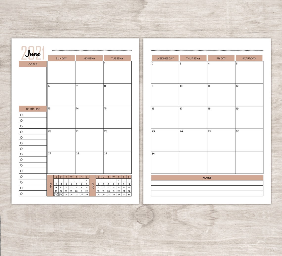 2021 Planner Daily Weekly Monthly Planner Printable | Etsy