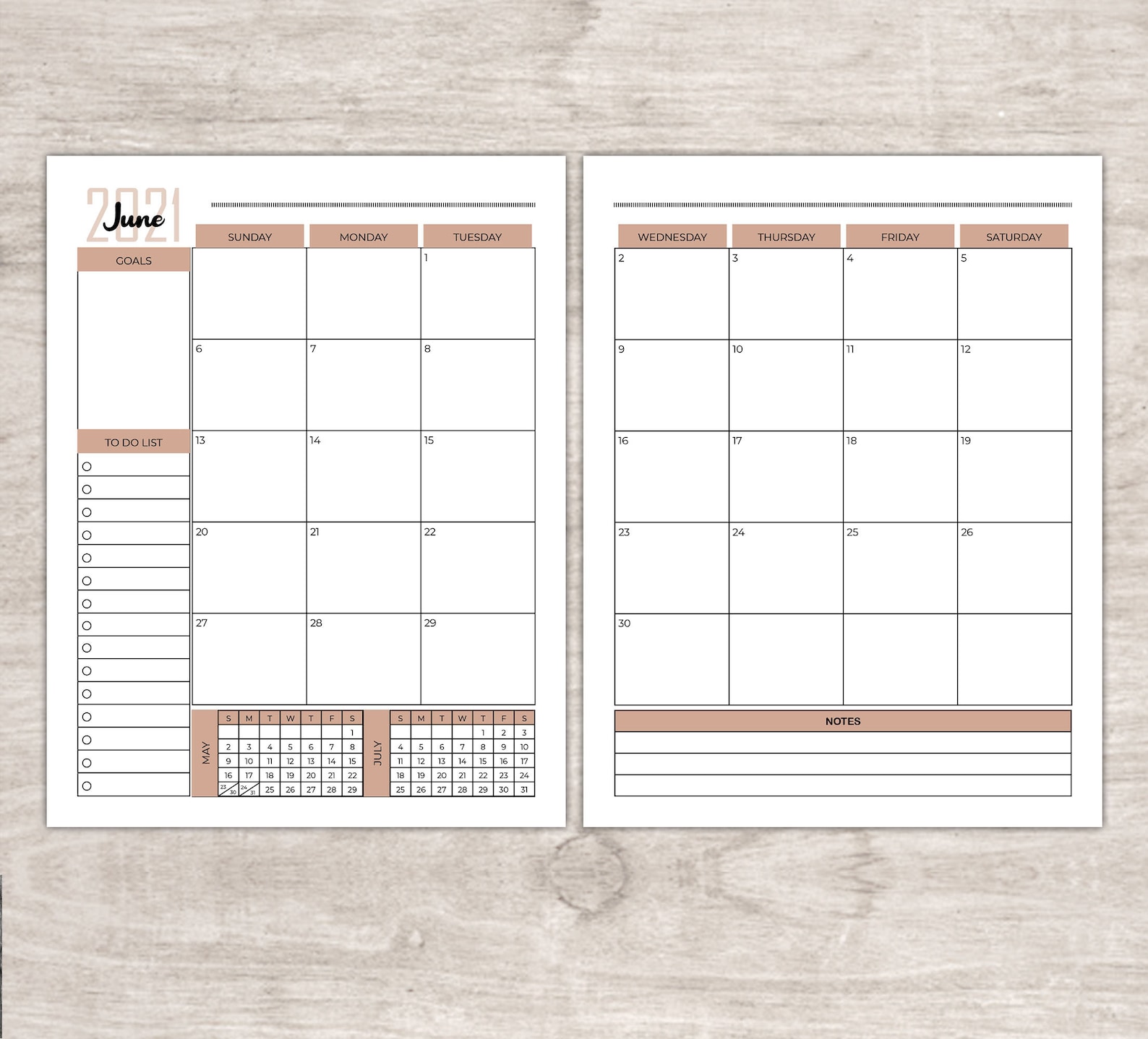 2021 Planner Daily Weekly Monthly Planner Printable - Etsy