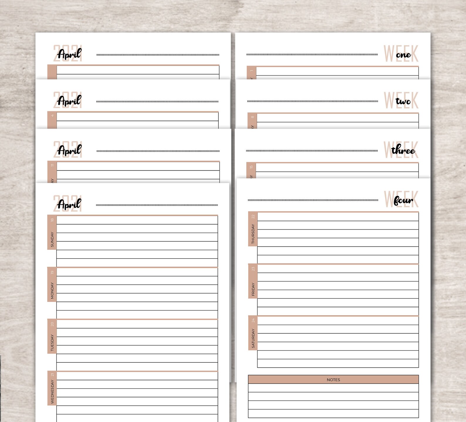 2021 Planner Daily Weekly Monthly Planner Printable - Etsy