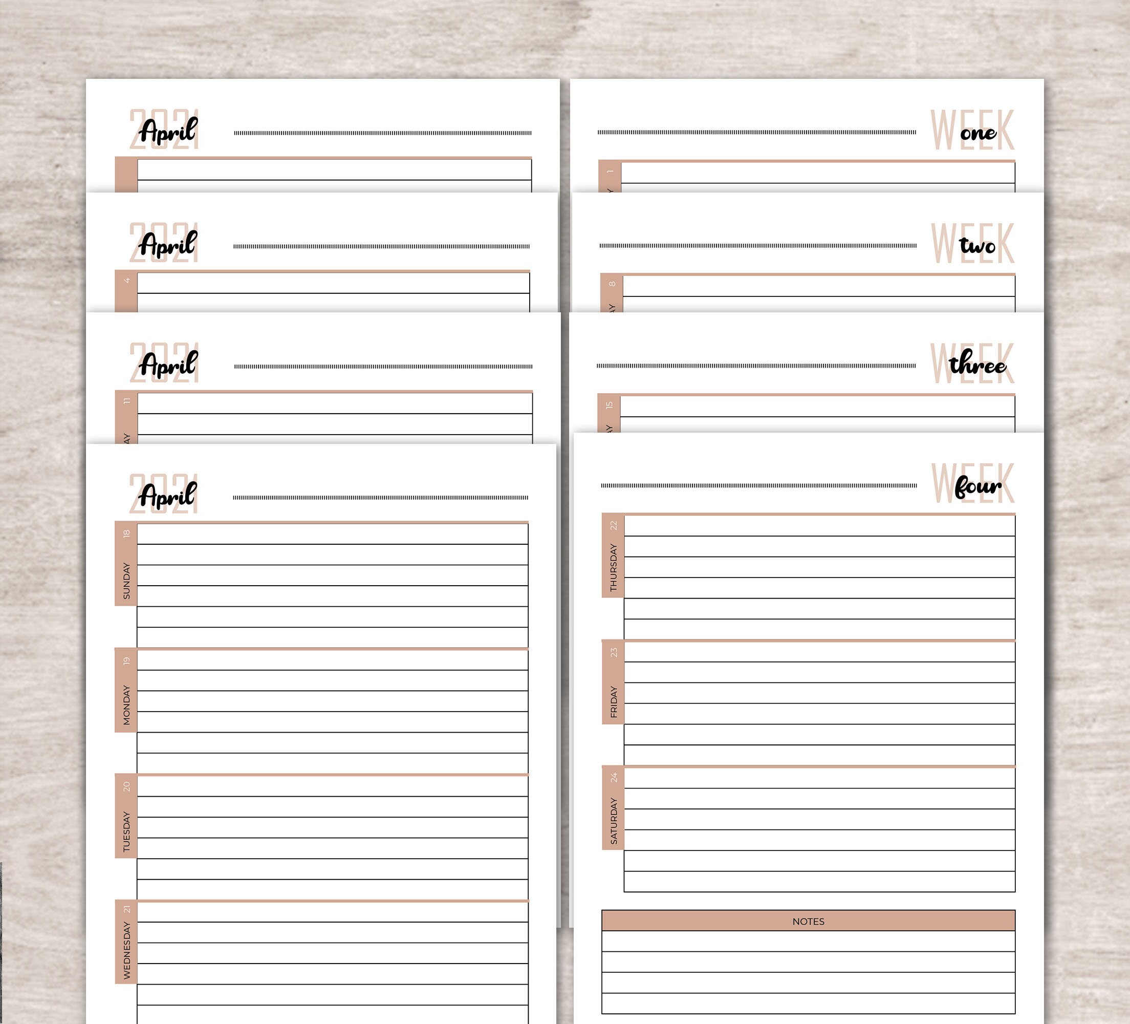 2021 Planner Daily Weekly Monthly Planner Printable - Etsy