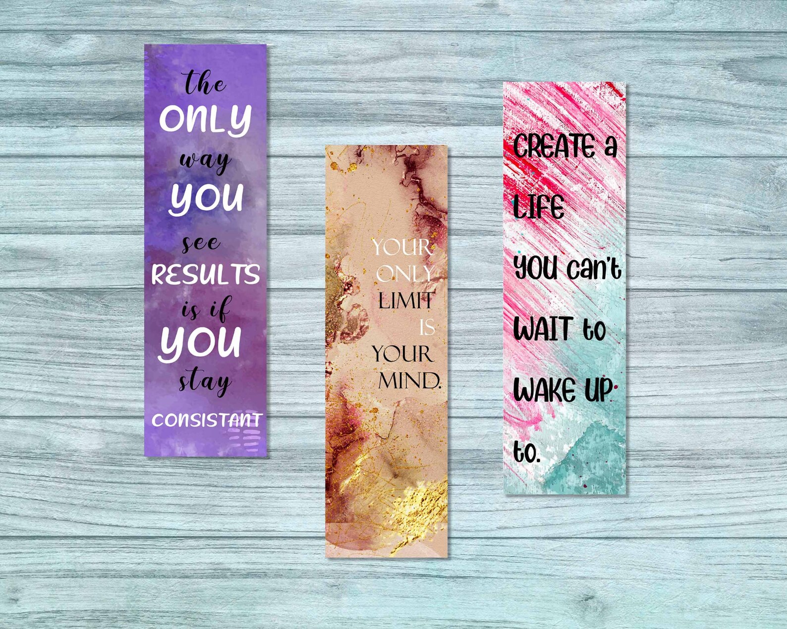 Printable Bookmarks With Motivational Sayings - Colorful Printable ...