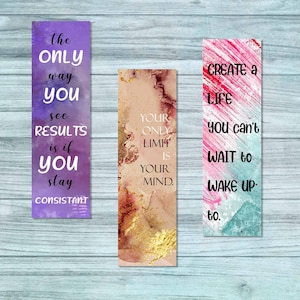 Printable Bookmarks With Motivational Sayings - Colorful Printable ...