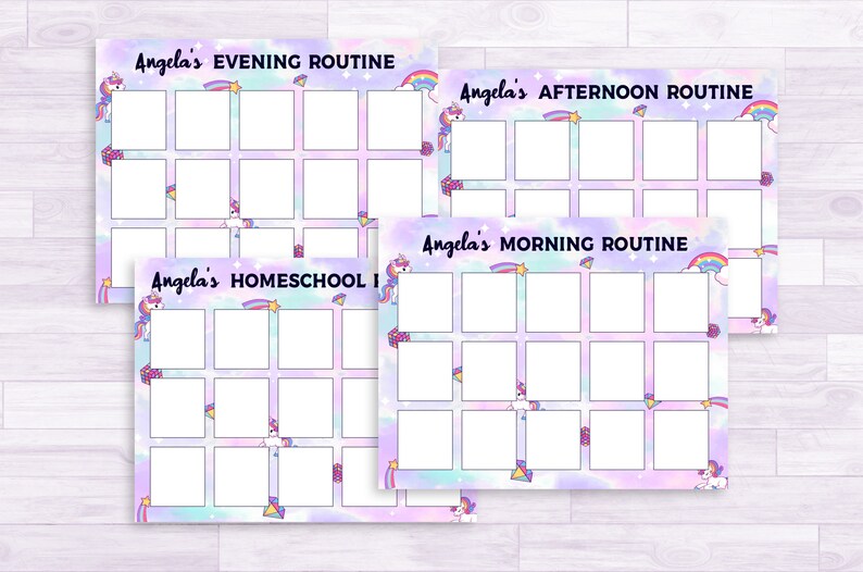 Daily Activity and Chore Chart for Kids Kids Visual Schedule Routine ...