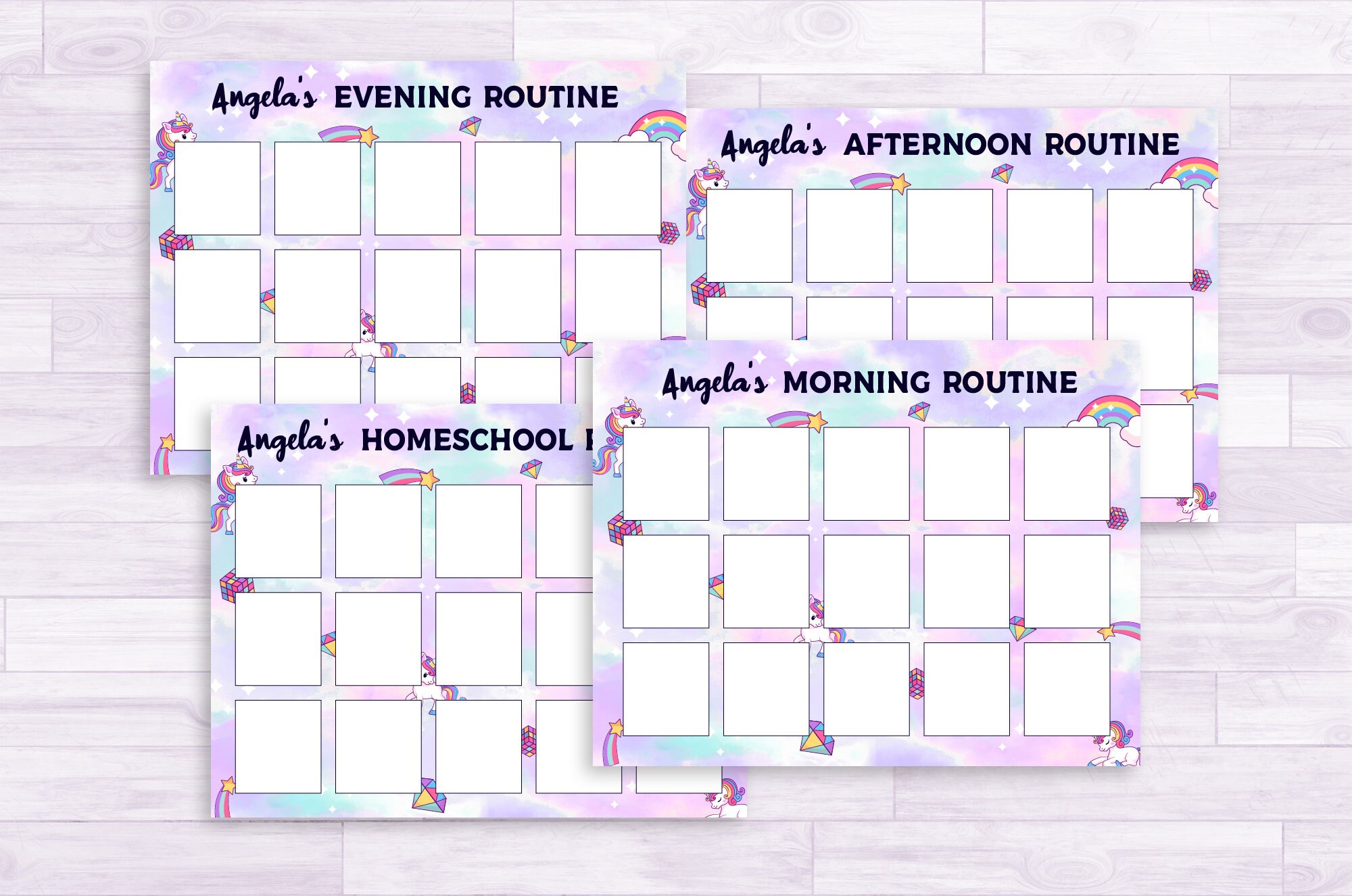 Daily Activity and Chore Chart for Kids - Kids Visual Schedule ...