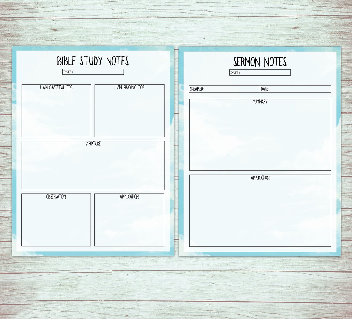 Bible Study Printable Christian Planner With Bible | Etsy