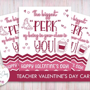 Teacher Valentines Day Card - Teacher Appreciation Coffee Gift Card ...
