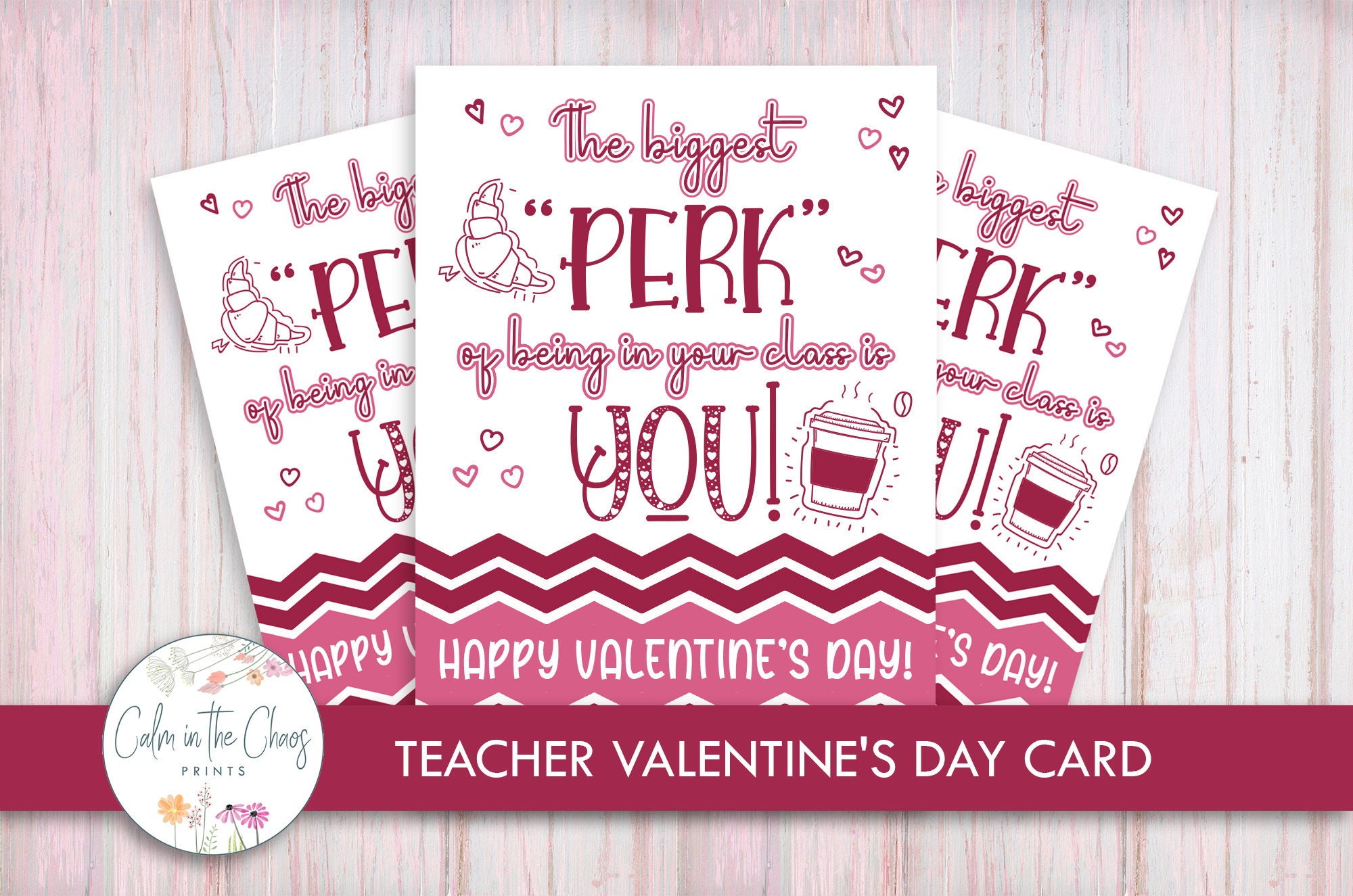 Teacher Valentines Day Card Teacher Appreciation Coffee Gift Card ...