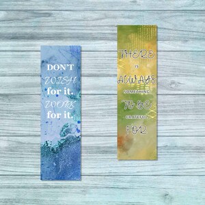 Printable Bookmarks With Motivational Sayings - Colorful Printable ...
