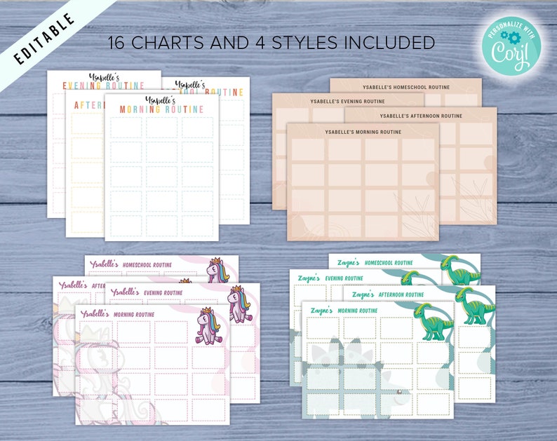 Editable Daily Activity and Chore Chart for Kids Kids Visual Schedule ...