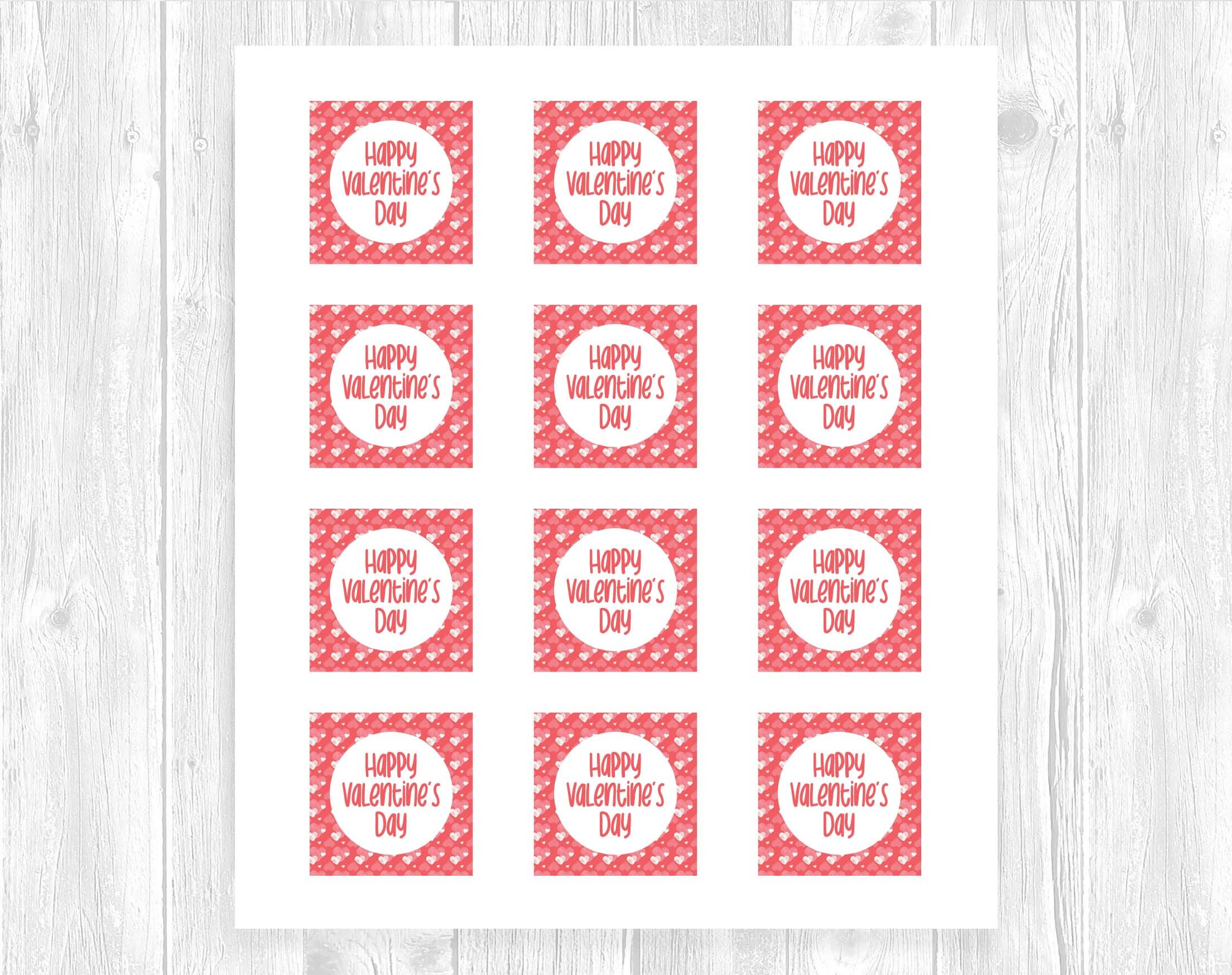 Happy Valentine's Day Cookie Tag Teacher Appreciation Printables Class ...