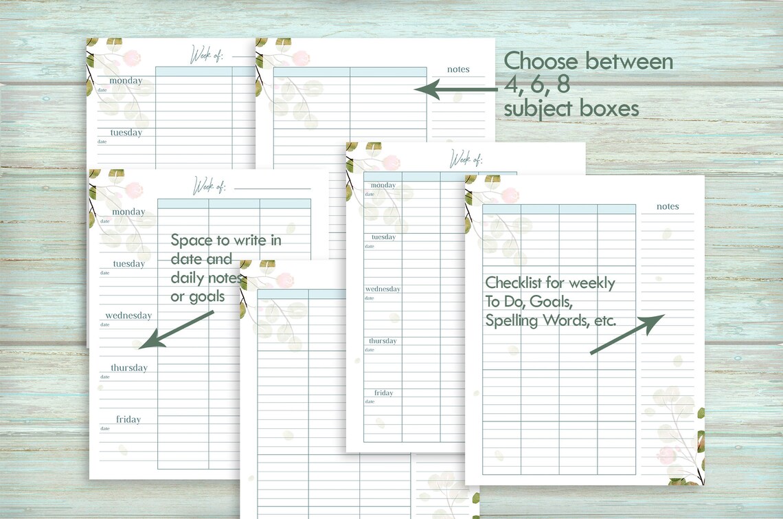 Homeschool Planner Bundle Editable and Printable Home School - Etsy