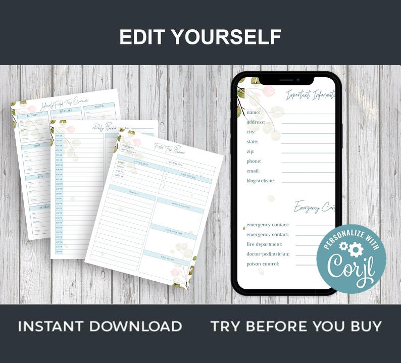 Homeschool Planner Bundle Editable and Printable Home School - Etsy