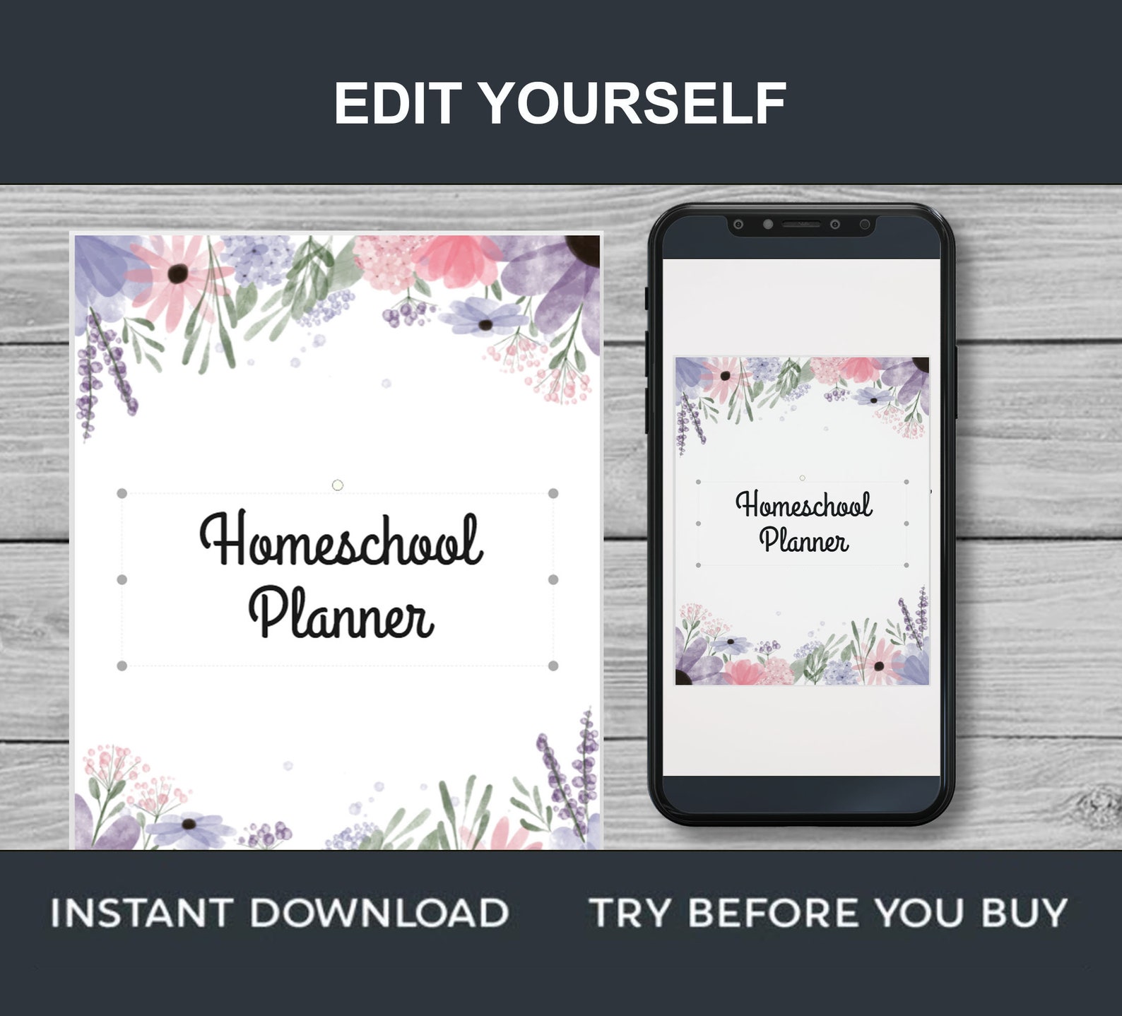Homeschool Planner Bundle Editable and Printable Home School | Etsy