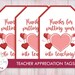 Teacher Appreciation Printables - A Little Treat for a Teacher so Sweet ...