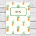 Planner Cover Printable - Cute Cactus Design - Editable Binder Covers ...
