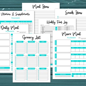 Fitness Planner Printable Bundle - Health Trackers, Exercise Logs ...