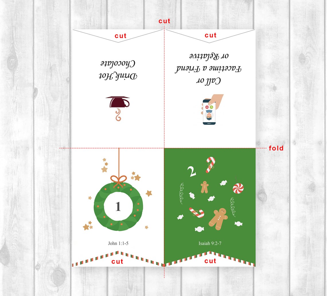 Printable Advent Calendar - Countdown to Christmas With 25 Scripture ...