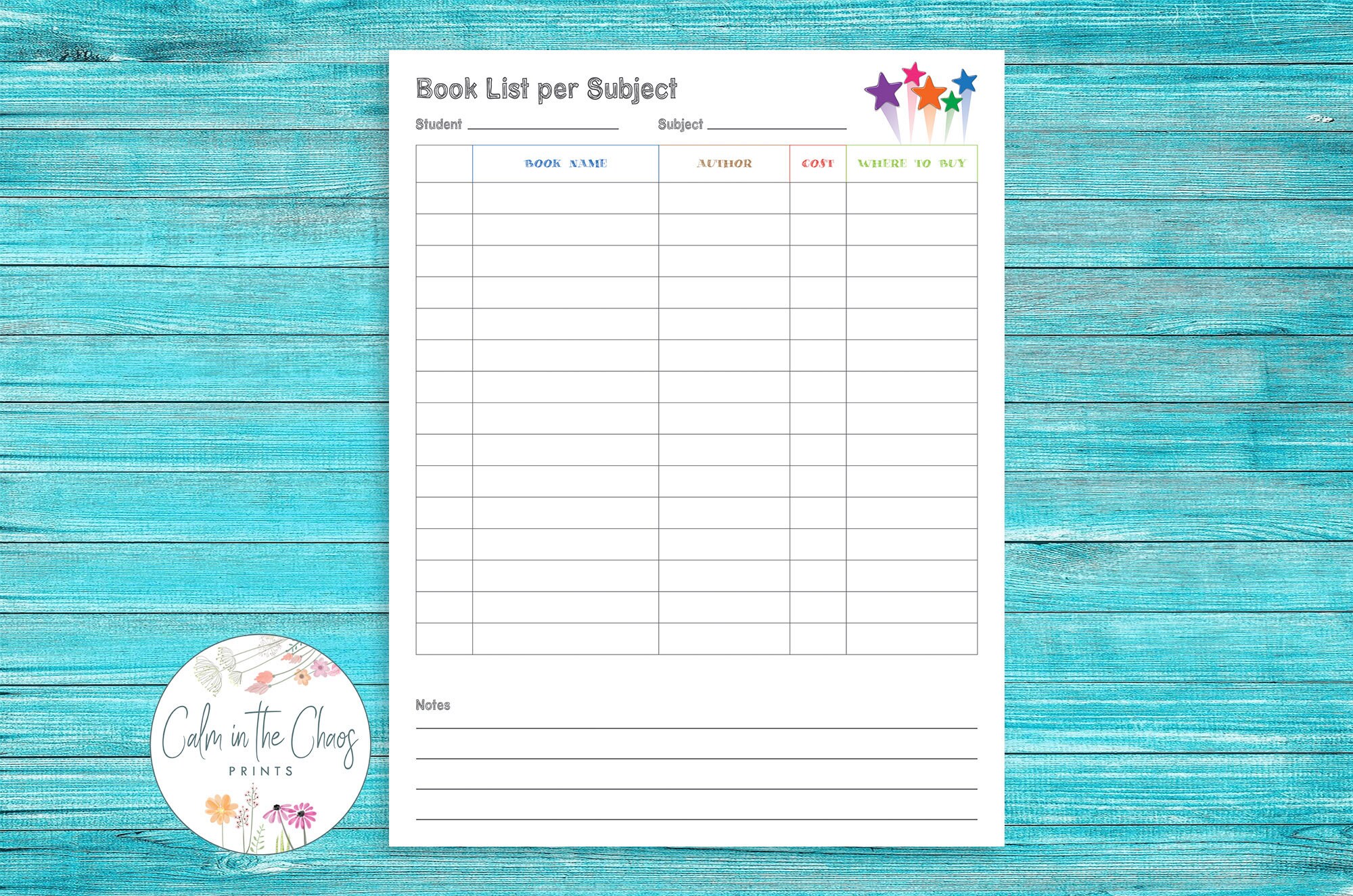 Homeschool Planner Reading Planner Create a Reading List for Your Child ...