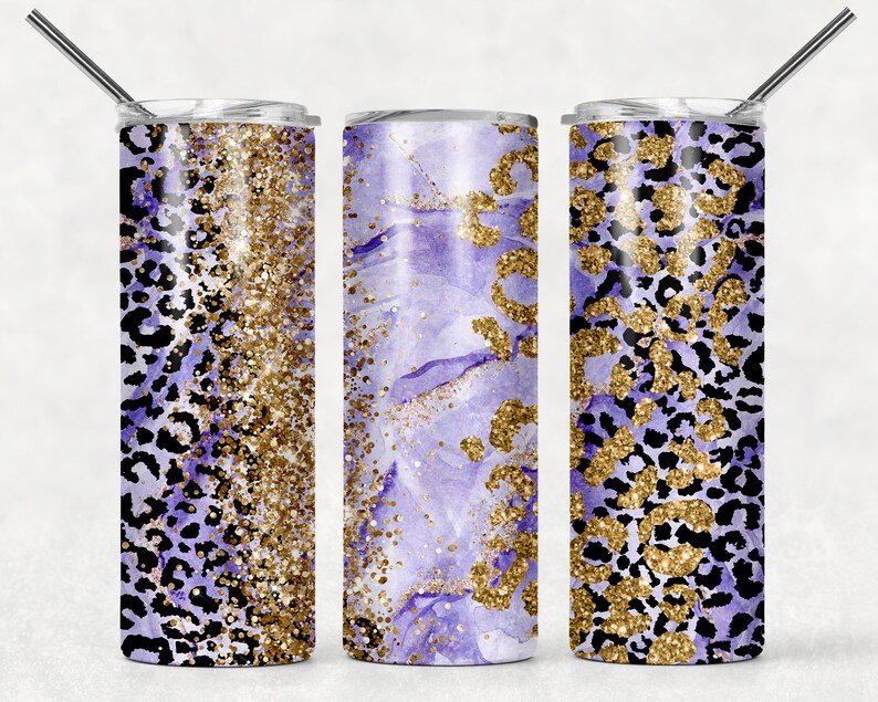 Purple Gold Marble Agate Animal Print Glitter Cheetah Leopard - Etsy