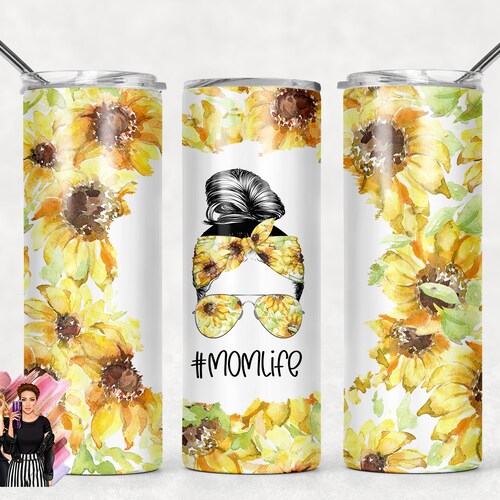 Seamless Sublimation Tumbler Designs Sunflowers Mom Life Mom Etsy