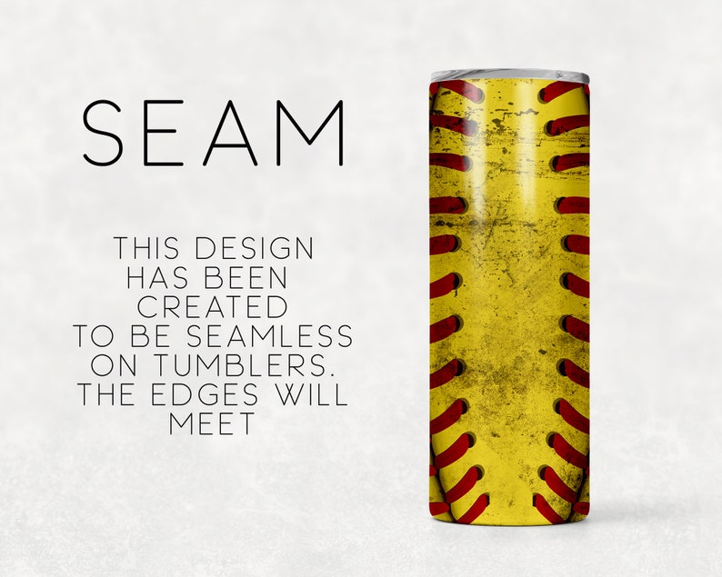 SEAMLESS Dirty Softball Sublimation Tumbler Designs Softball - 20oz ...