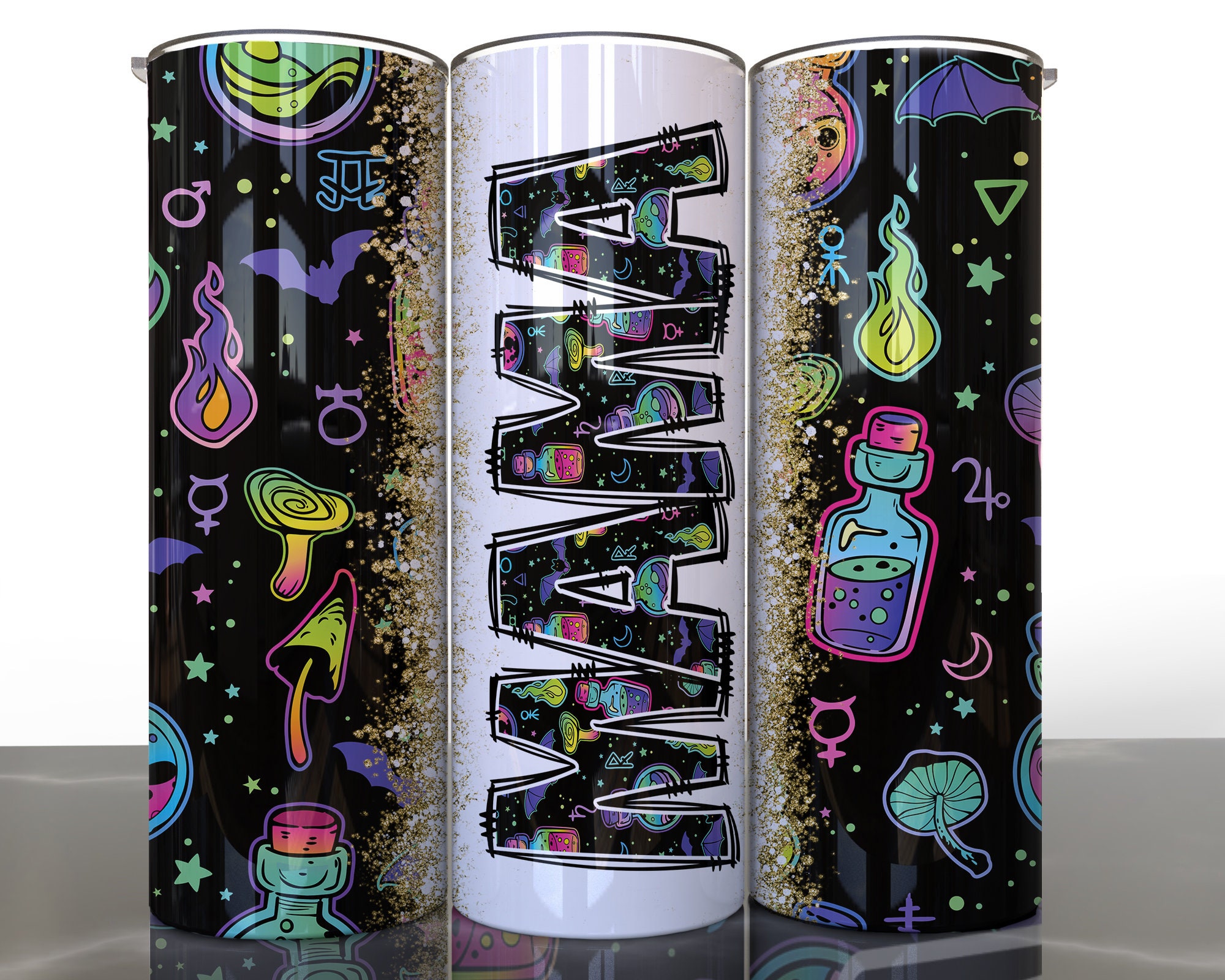 Mom Bundle of 11 Magic Potions Haloween Gold Mothers Day Sublimation ...
