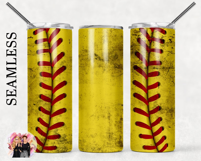 SEAMLESS Dirty Softball Sublimation Tumbler Designs Softball - 20oz ...