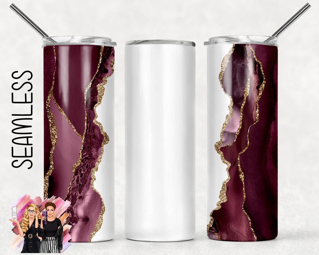 Add Your Own Text Maroon Agate Abstract Sublimation Tumbler Designs ...
