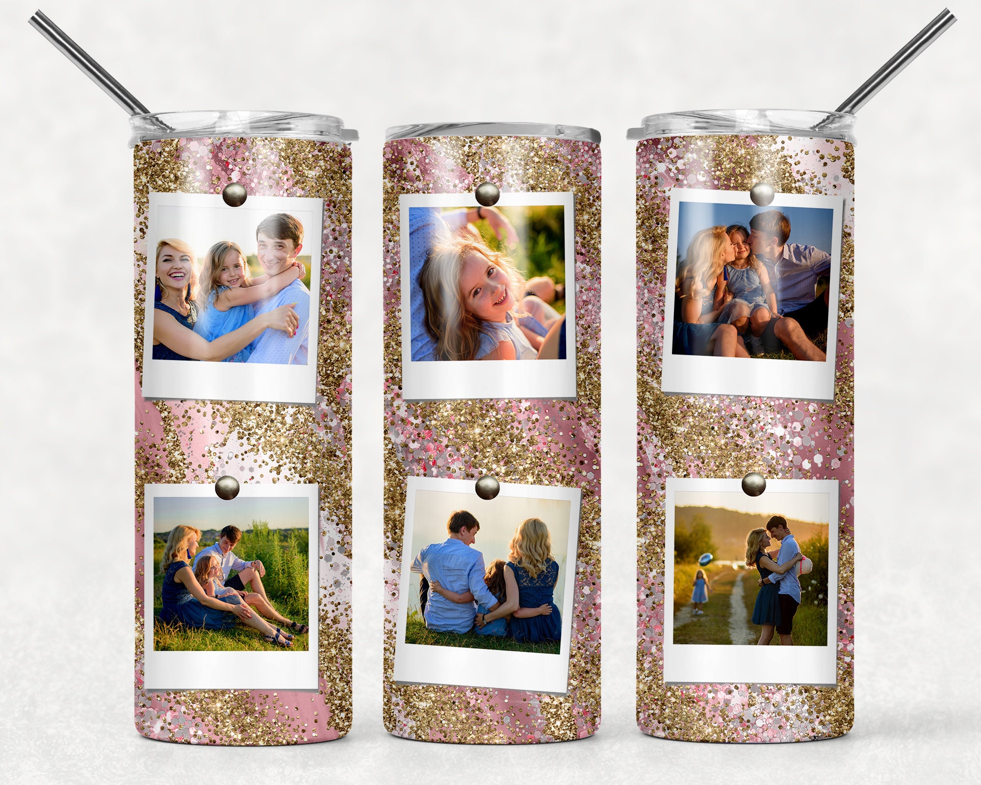 Photo Template Pink Agate Leopard Print Glitter Gold Cheetah - Etsy