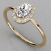 14K Solid Gold Diamond Ring Promise Ring Engagement Ring | Etsy