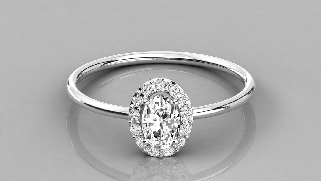 14K Solid Gold Diamond Ring Promise Ring Engagement Ring Anniversary ...